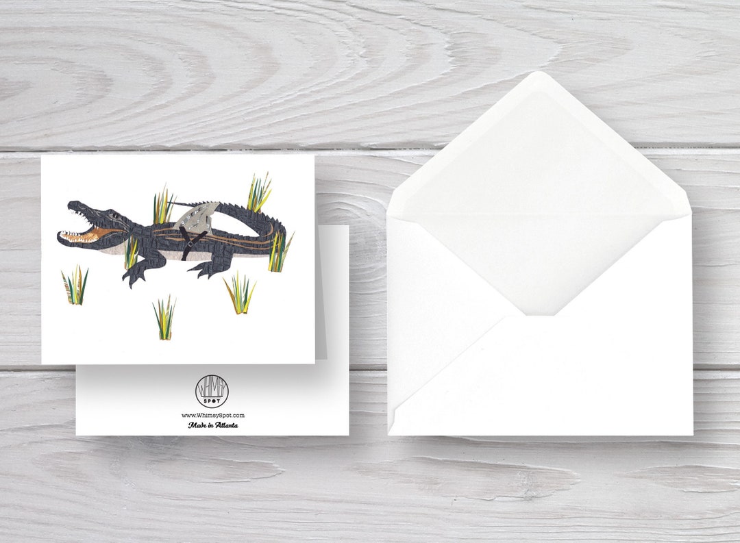 Funny American Alligator Card - Etsy
