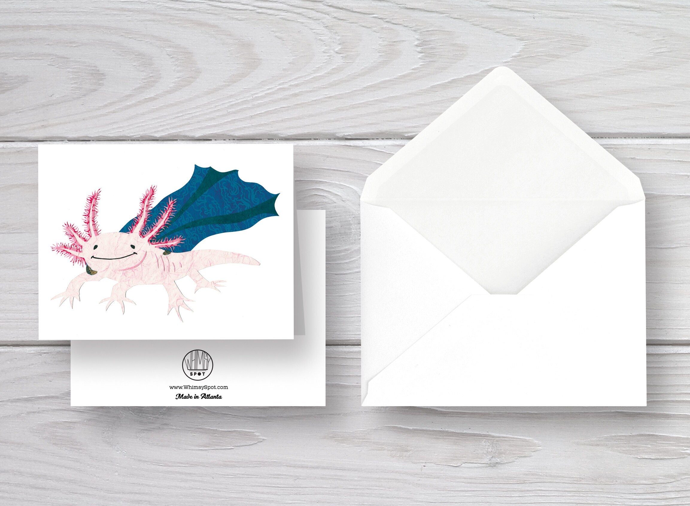 Axolotl Card-superhero-axolotl Art-superhero Card-salamander Greeting ...