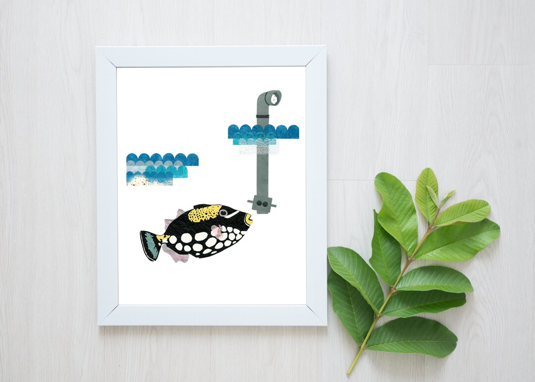 Triggerfish Print-clown Triggerfish-fish Art-nursery Decor-nursery Wall ...