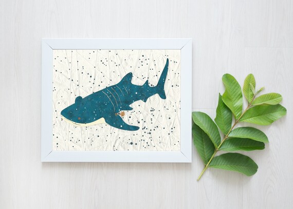 Whale Shark Print-shark Art-star Chart Print-star | Etsy