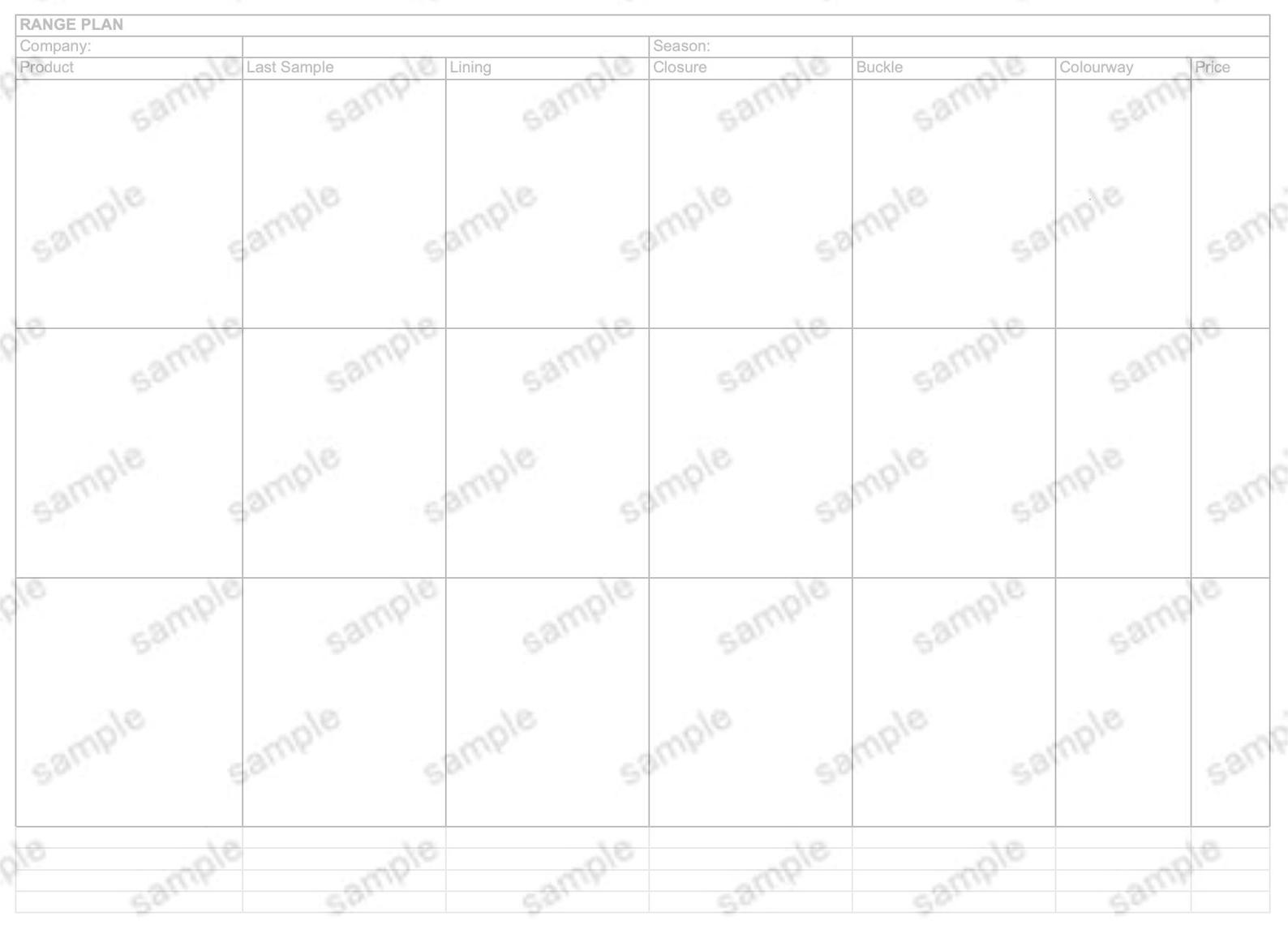 Shoe Spec Sheet - Etsy