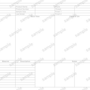 Shoe Spec Sheet - Etsy
