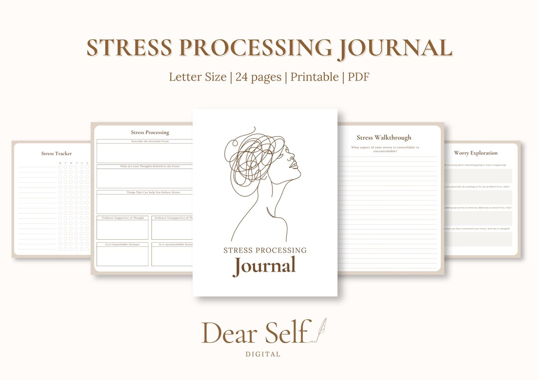 Stress Processing Journal | Printable Stress Management Journal | PDF ...