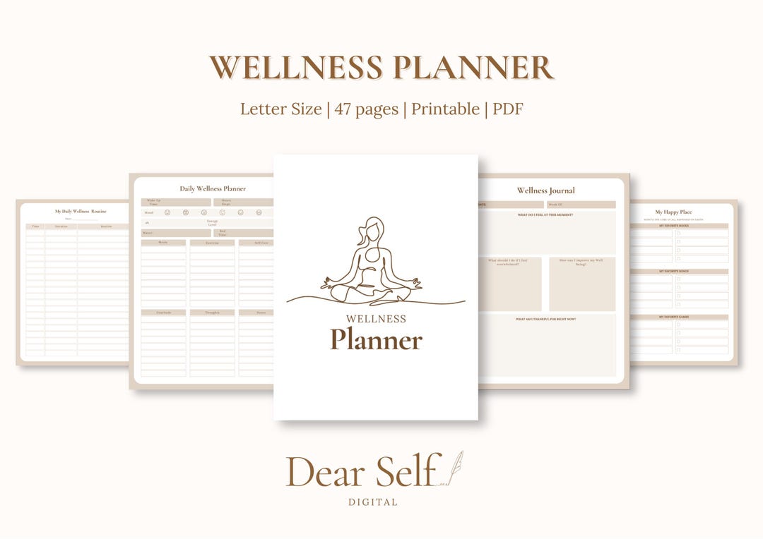 Wellness Planner | Printable Self-care & Wellness Planner | Mental ...