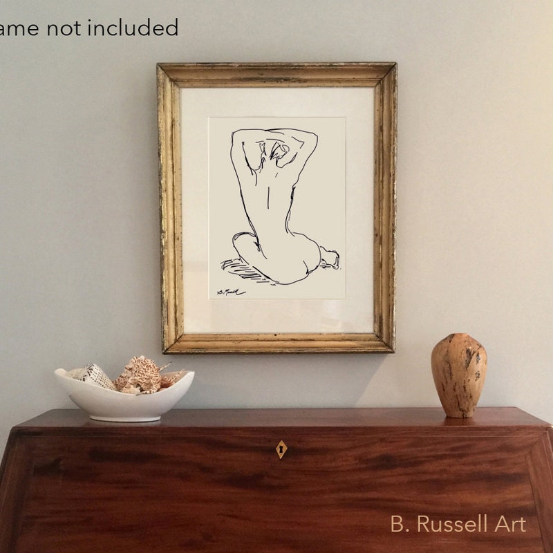 Nude Sketches Etsy