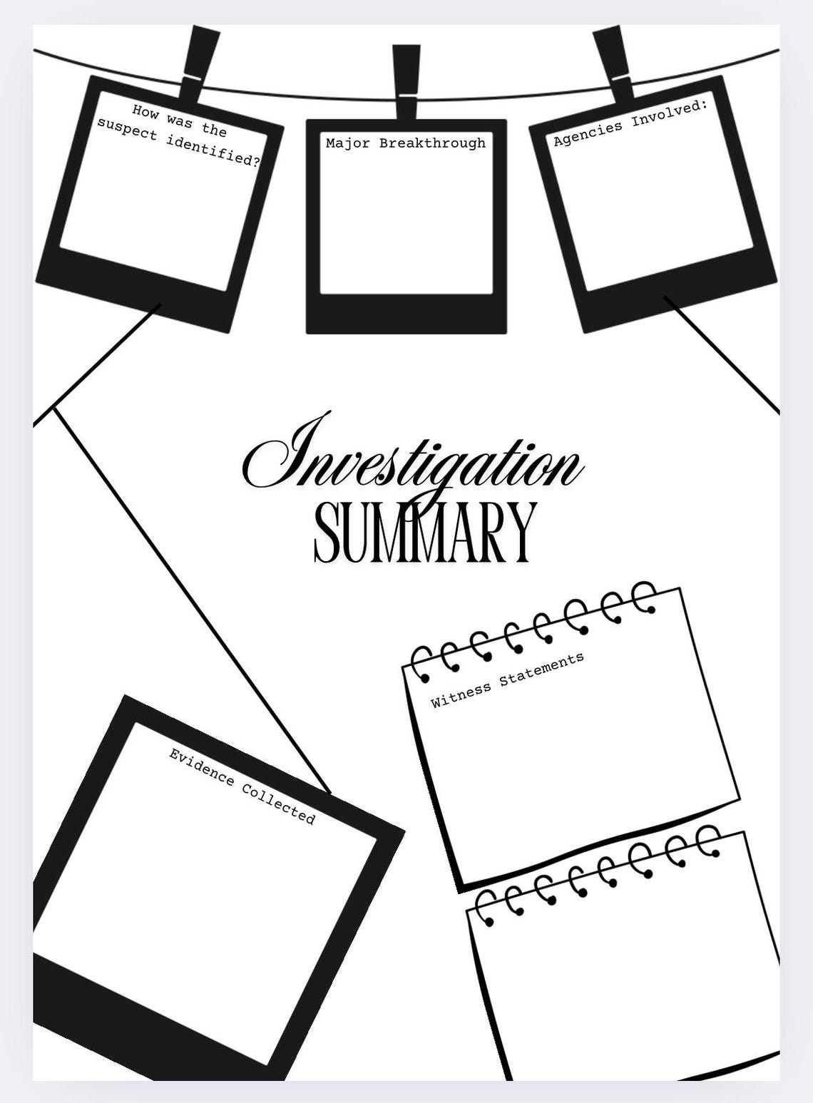 Case Study Template | True Crime Aesthetic | Forensic Psych. Project ...