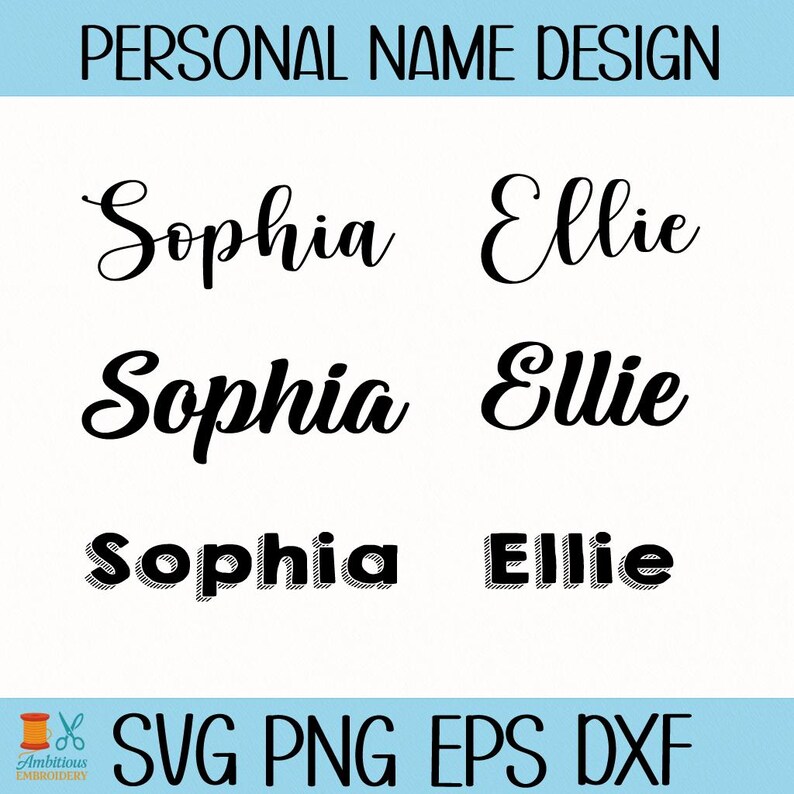 Custom Name SVG Bundle | Multiple Fonts, Ready-to-use Names | Cricut ...