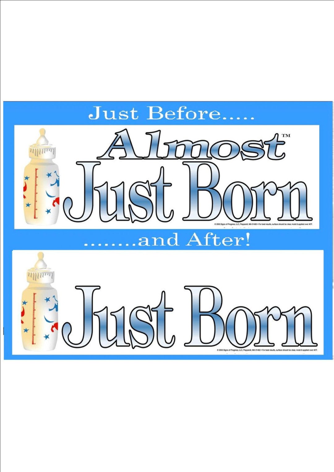 New Born Banner for Baby Shower Gift 2 PART for Before and After! Baby ...