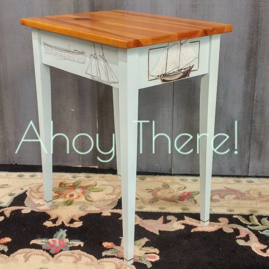 Nautical Furniture Side Table furniture. Cottage chic beach | Etsy