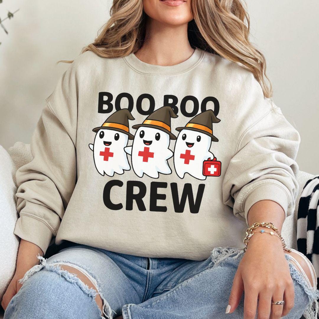 Boo Boo Crew PNG | Cute Halloween Nurse Ghosts Sublimation Design ...