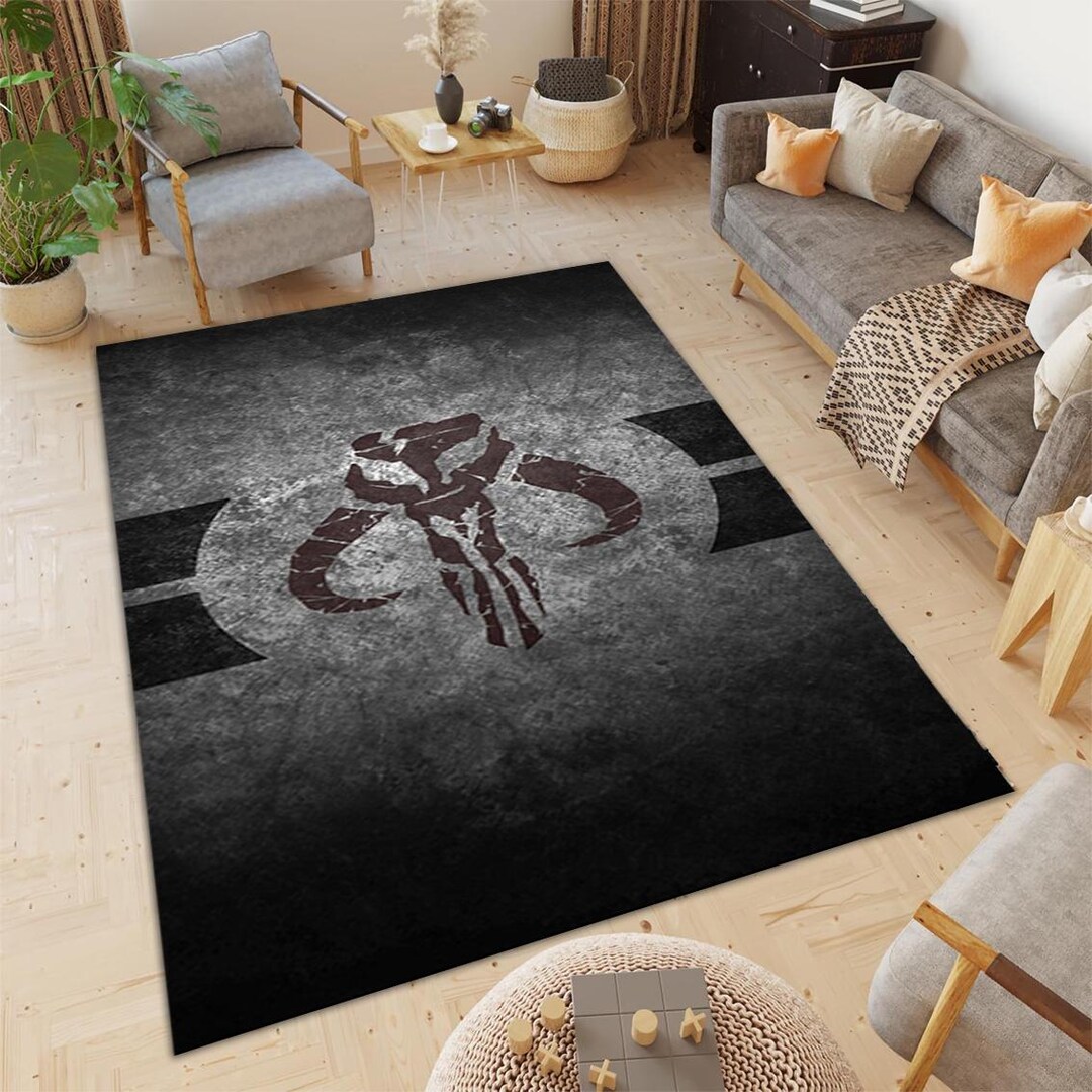 Star Wars Mandalorian Crest Rug : Star Wars Themed Soft Bamboo Printed ...