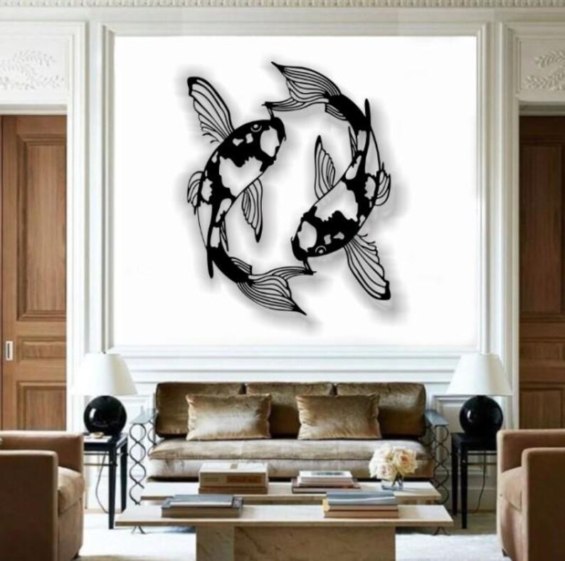 Koi Fish Laser Cut File Vector Design Laser Cut 3mm Plywood (cdr, Dxf ...