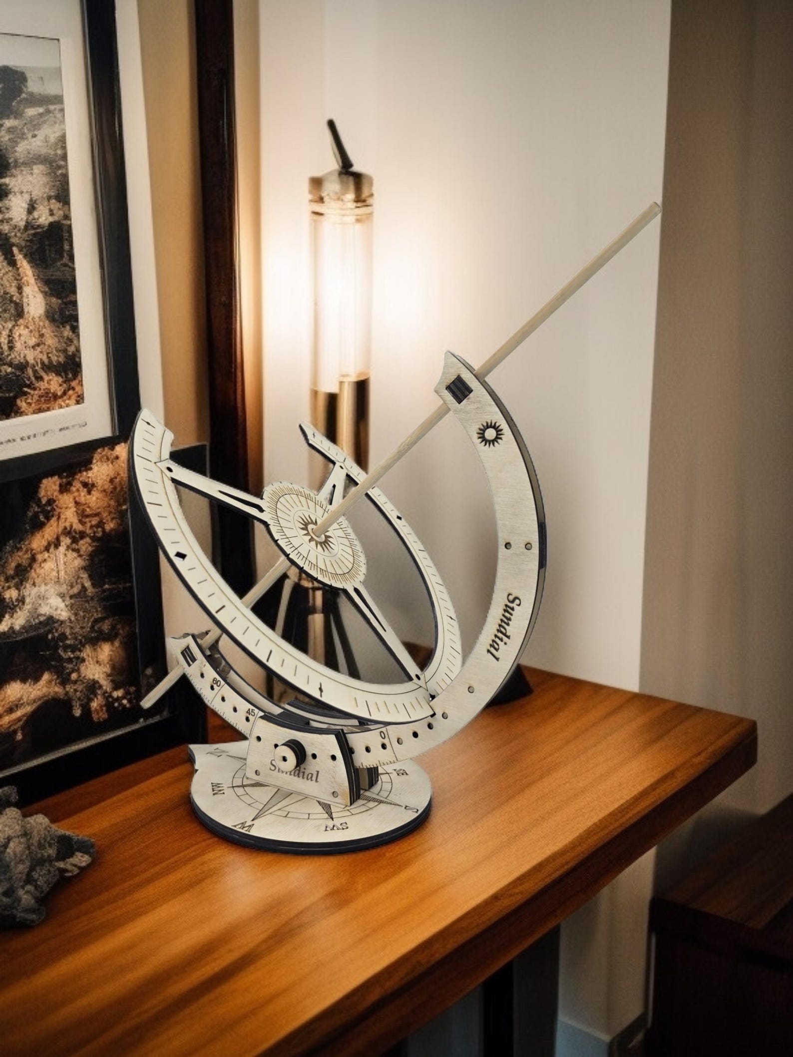 Wooden Sundial Laser Cut Template Laser Cut 3mm Plywood (cdr, Dxf, Ai ...