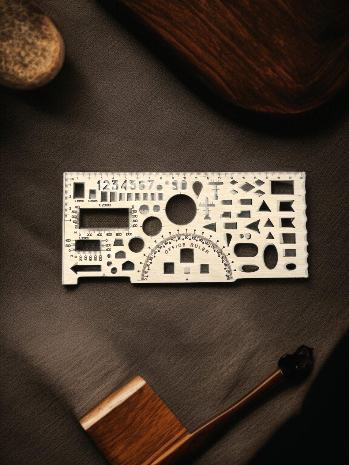 Wooden Ruler Laser Cut Dijital Files 3mm/6mm Plywood (cdr, Dxf, Ai, Svg ...
