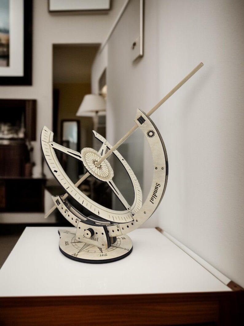 Wooden Sundial Laser Cut Template Laser Cut 3mm Plywood (cdr, Dxf, Ai ...