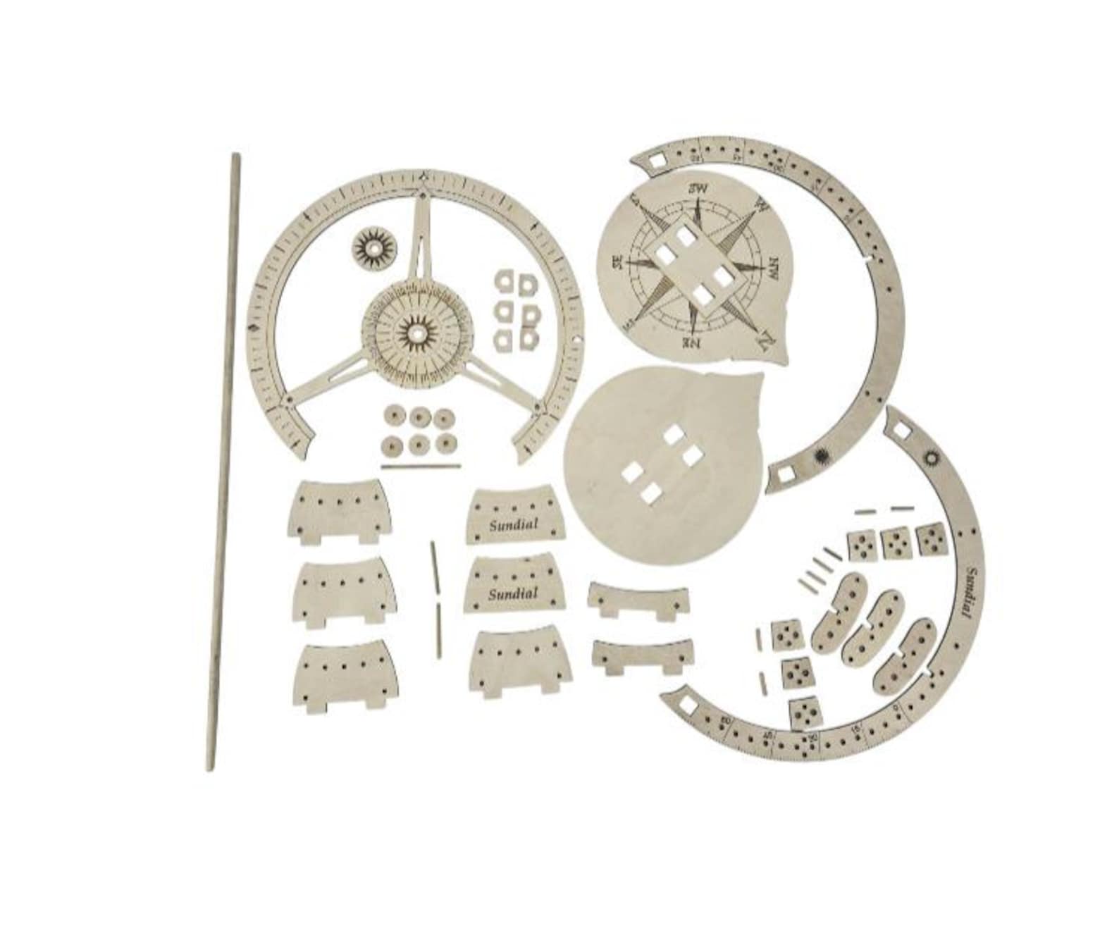 Wooden Sundial Laser Cut Template Laser Cut 3mm Plywood (cdr, Dxf, Ai ...