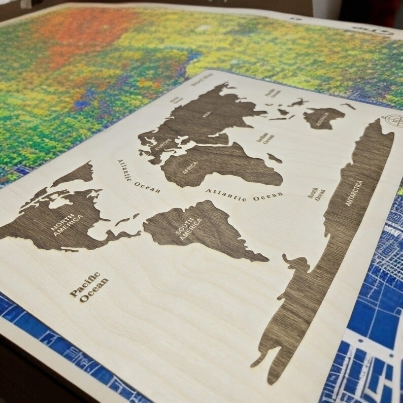 Wood Cut World Map Template Laser Cut 3mm Plywood (cdr, Dxf, Ai, Svg ...
