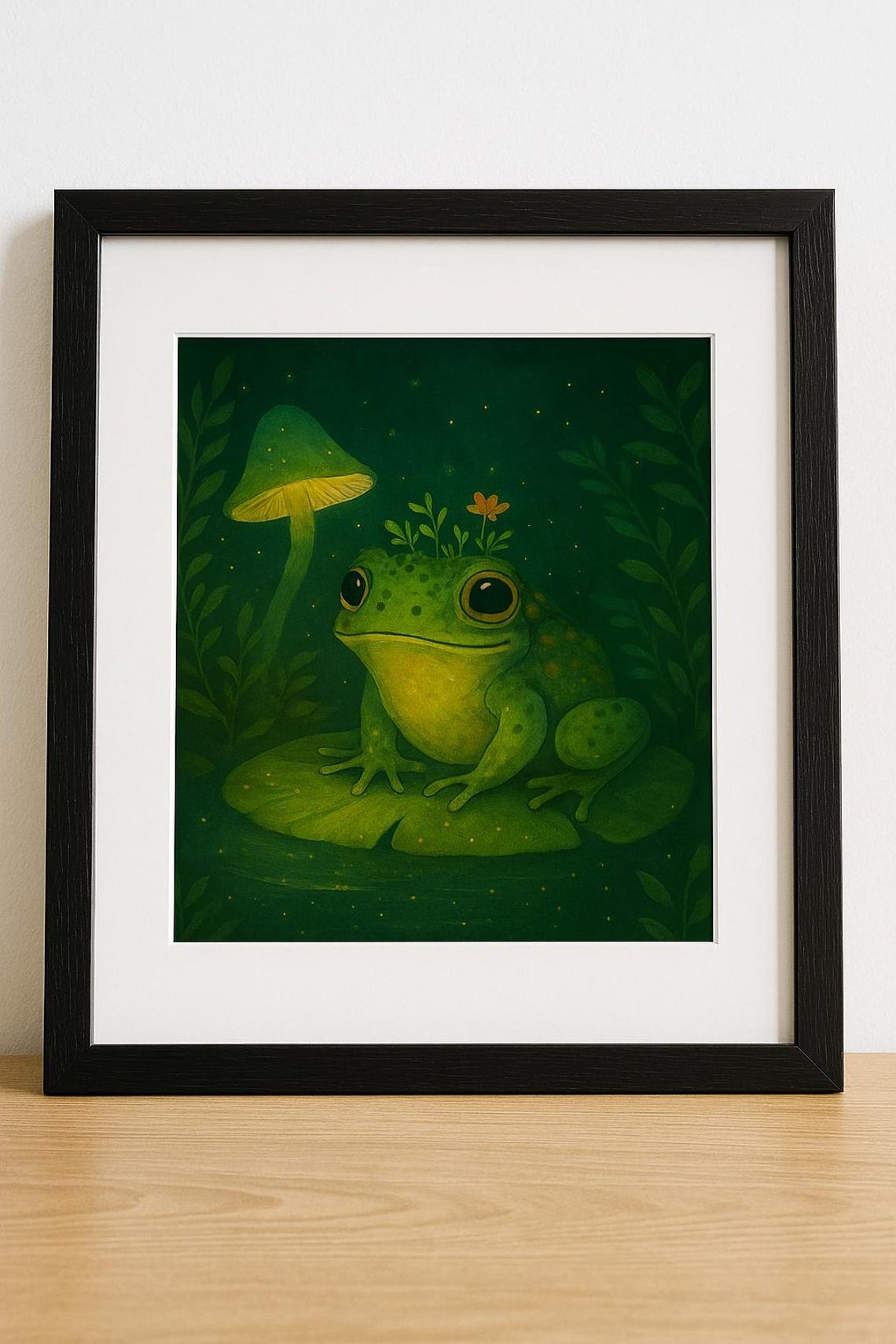 Mossy the Toad Printable Art – 8x10 Digital Forest Creature Wall Decor ...