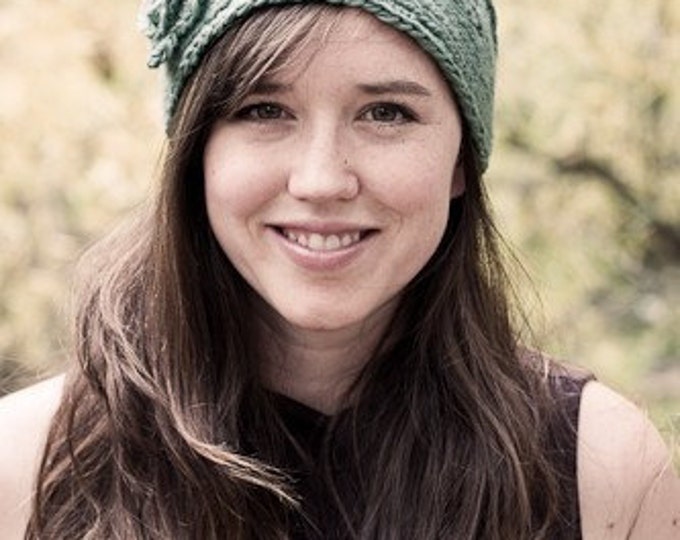 New Flower Headband Earwarmer Knit And Crochet Pattern Pdf Etsy
