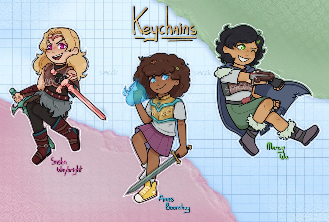 Calamity Trio Keychains | Amphibia | Sasha Waybright / Marcy Wu / Anne ...