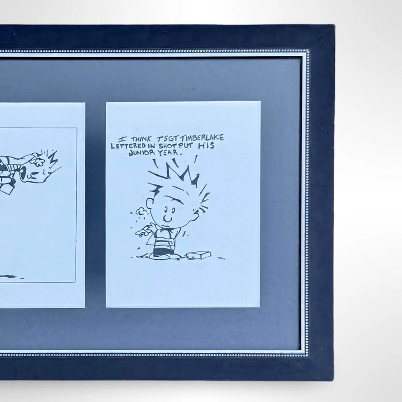Vintage Calvin and Hobbes Comic Strip Original Framed Print – 3-panel ...