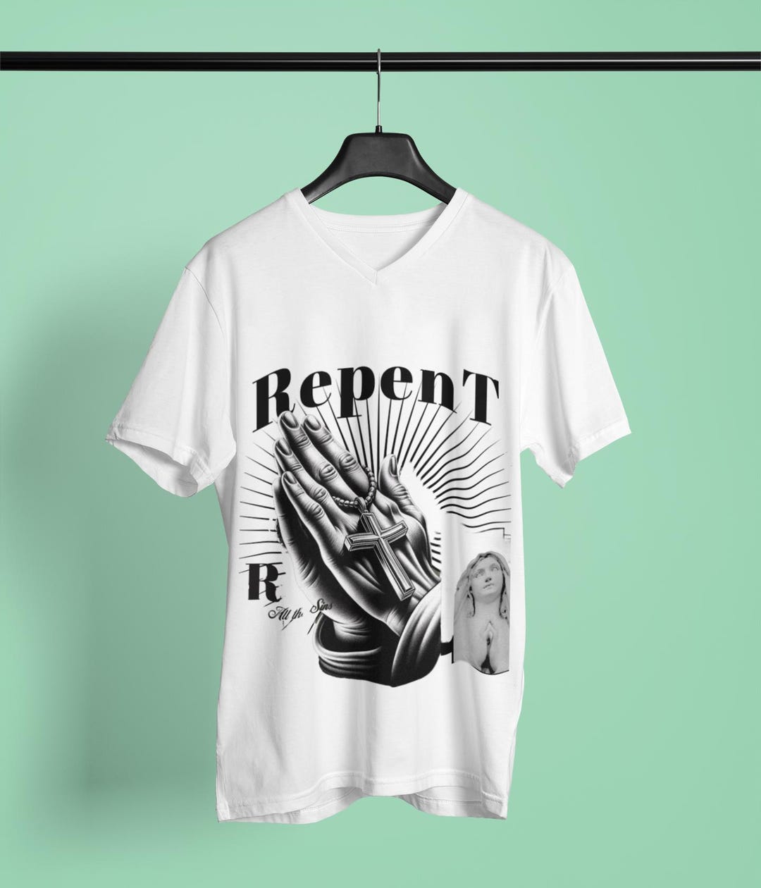 Repent Graphic Oversized Tee, Jesus T-shirt, Spiritual Streetwear ...
