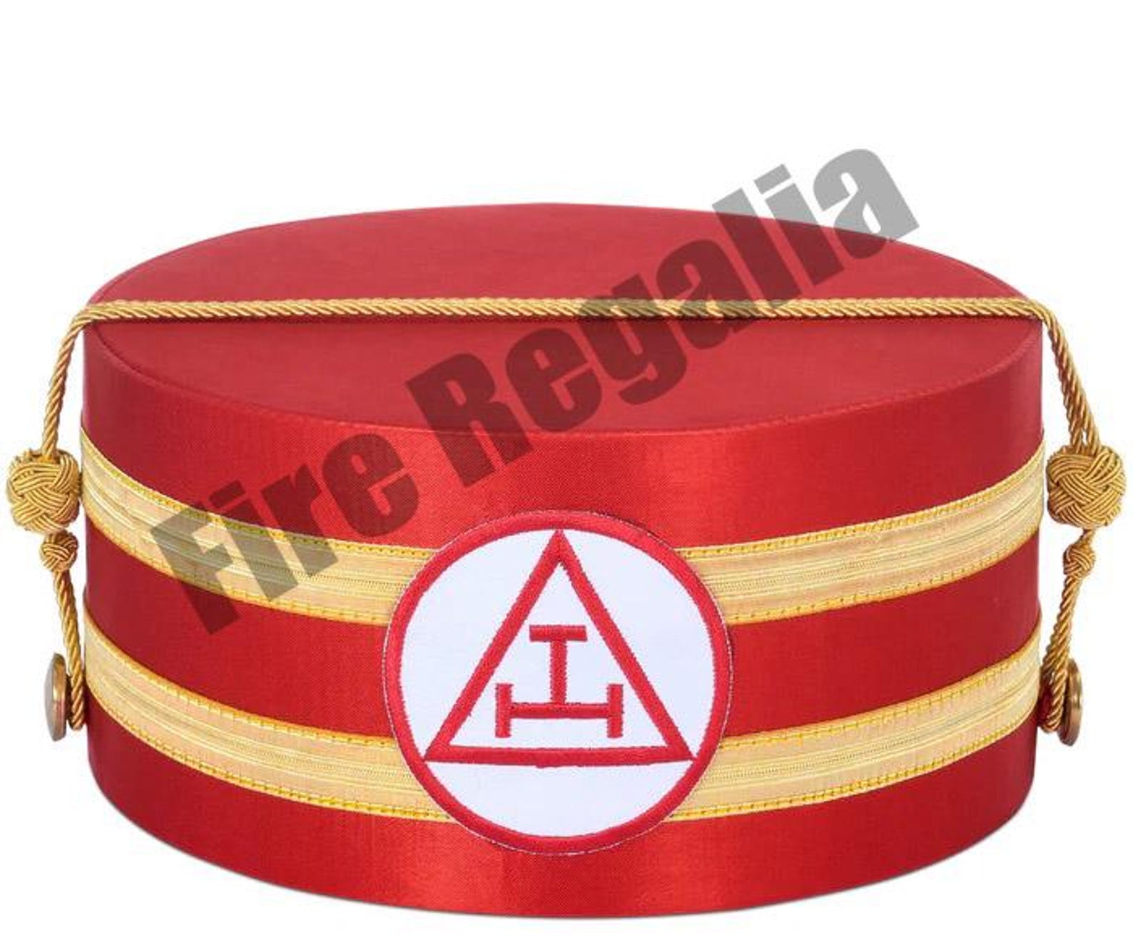 Royal Arch Chapter Crown Cap – Red & Gold | Masonic Regalia Hat ...