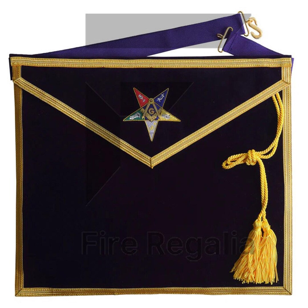 Handmade Purple Velvet OES Apron – Gold Embroidery, Patron Regalia - Etsy
