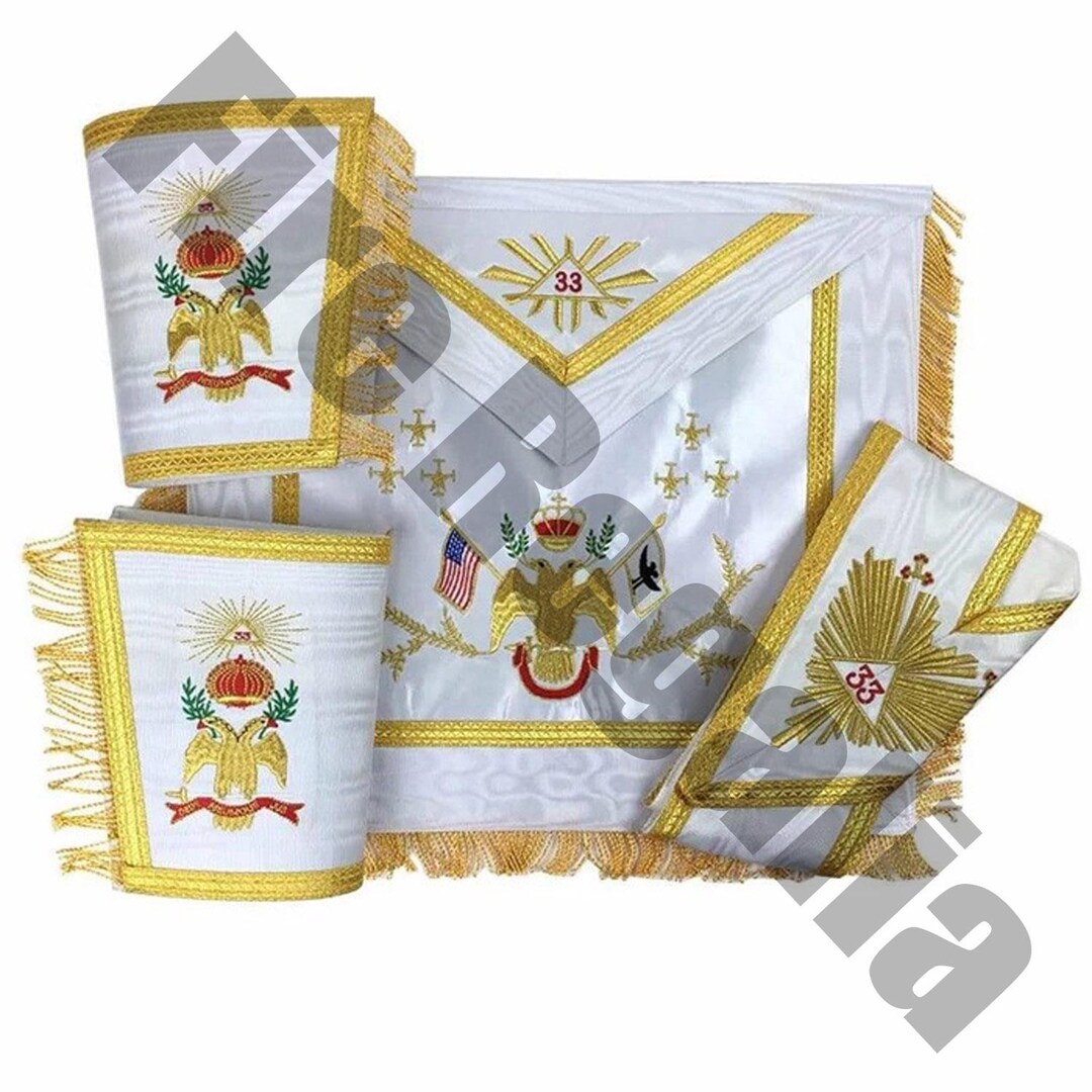 33rd Degree Scottish Rite Regalia Set – Masonic Apron and Collar - Etsy