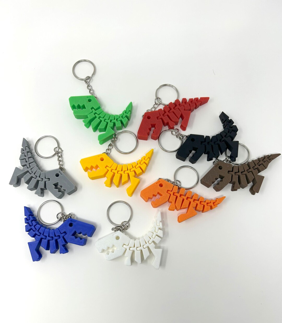 Mini Flexi T-rex Keychain: 3D Printed Poseable Dinosaur Toy for Kids - Etsy