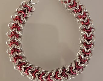 Handmade Sterling Silver Chain Maille Bracelet Elf Weave Sheet With ...