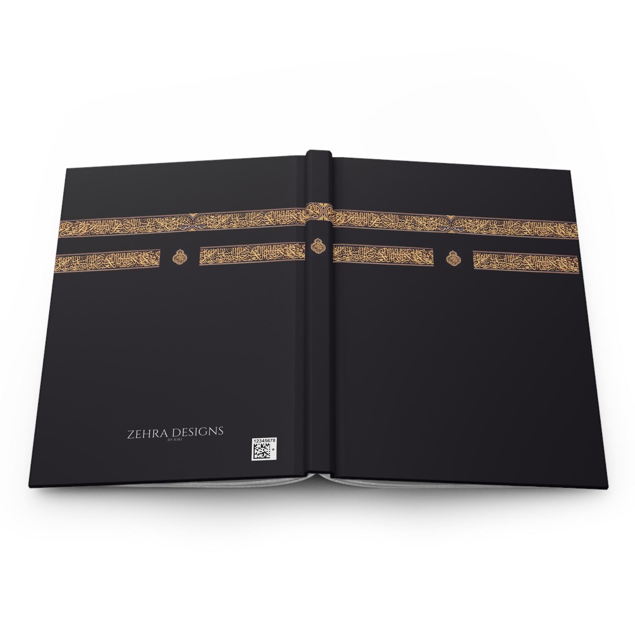 Kaaba Inspired Journal - Black Gold Islamic Notebook With Calligraphy ...