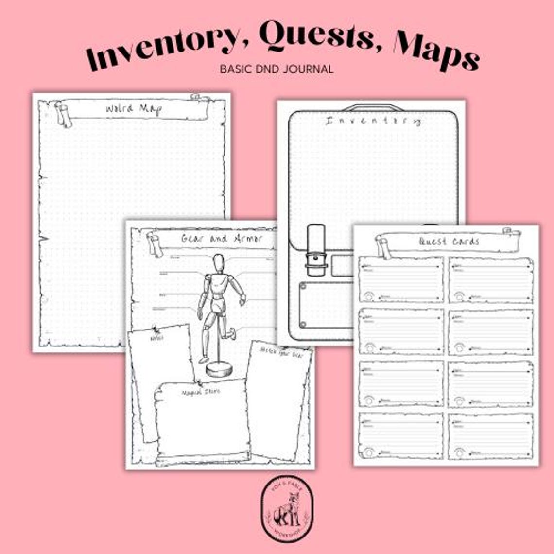 Printable Dnd Campaign Journal & Coloring Book (for the Adhd Player ...