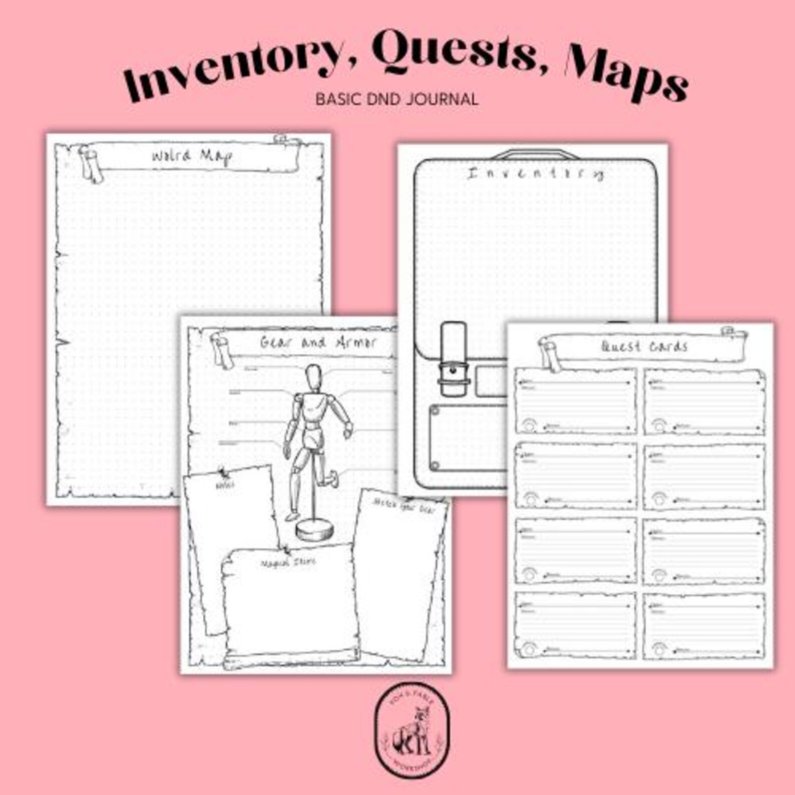 Printable Dnd Campaign Journal & Coloring Book (for the Adhd Player ...