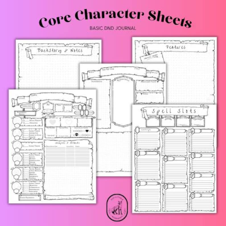 Printable Dnd Campaign Journal & Coloring Book, Dungeons and Dragons ...