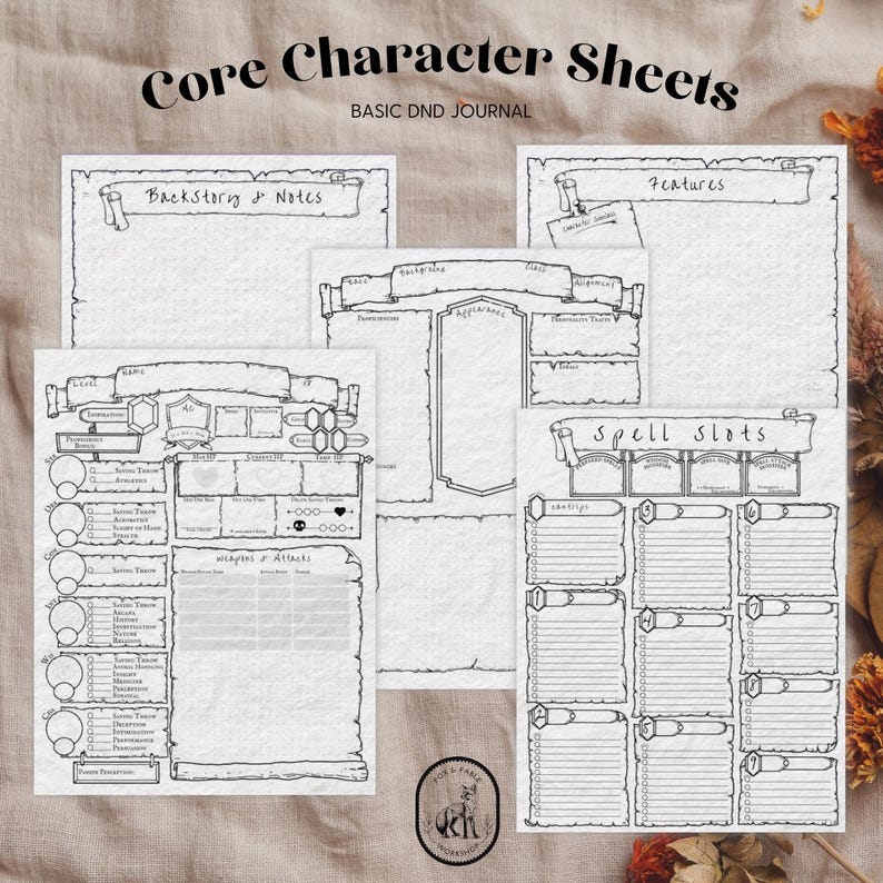 Printable Dnd Campaign Journal & Coloring Book, Dungeons and Dragons ...