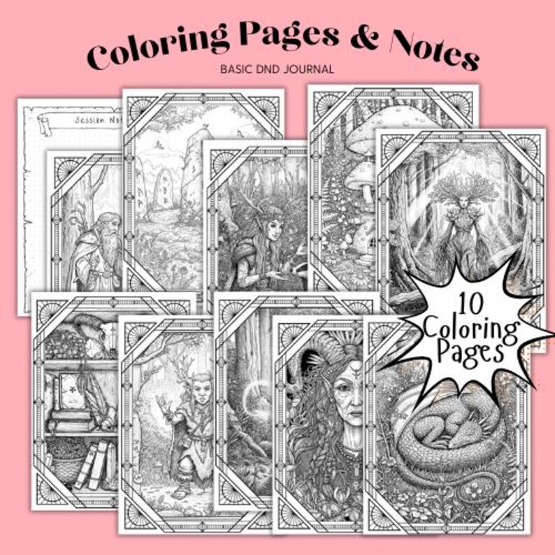 Printable Dnd Campaign Journal & Coloring Book (for the Adhd Player ...