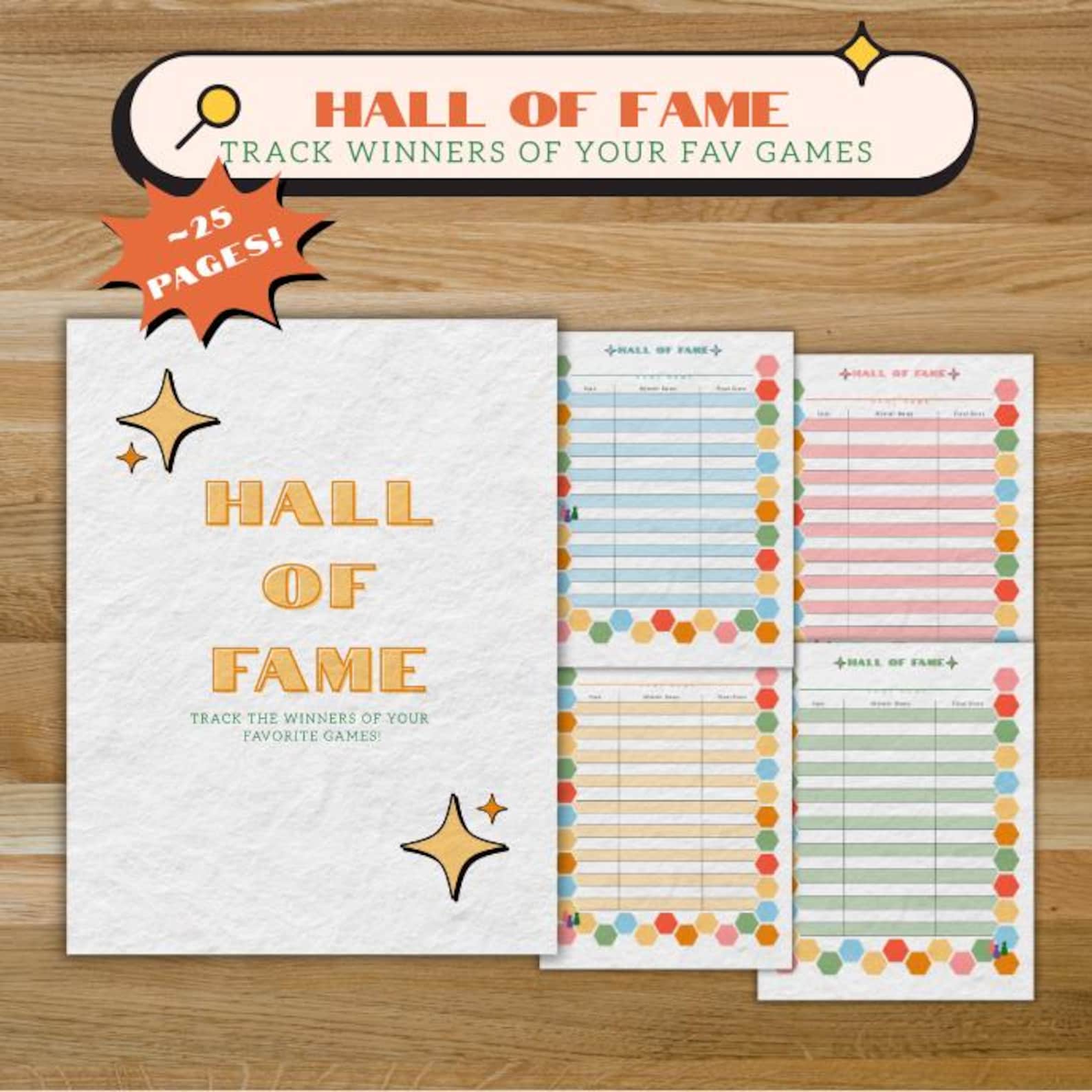 Printable Board Game Log Book, Track & Rank Your Favorite Games ...
