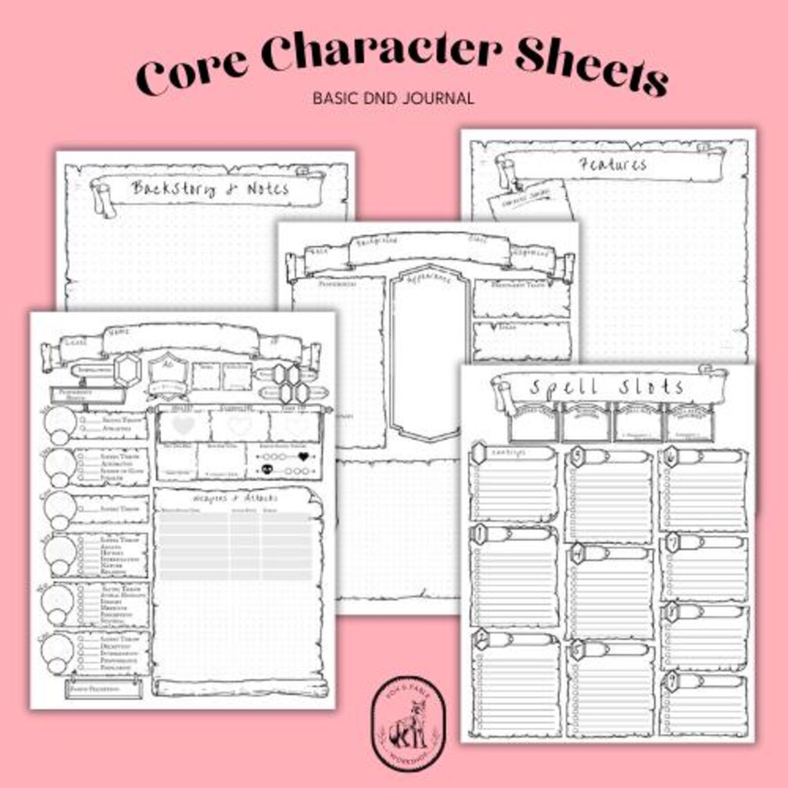 Printable Dnd Campaign Journal & Coloring Book (for the Adhd Player ...