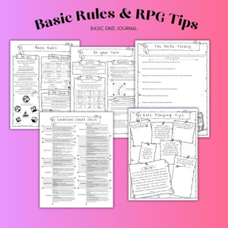 Printable Dnd Campaign Journal & Coloring Book, Dungeons and Dragons ...