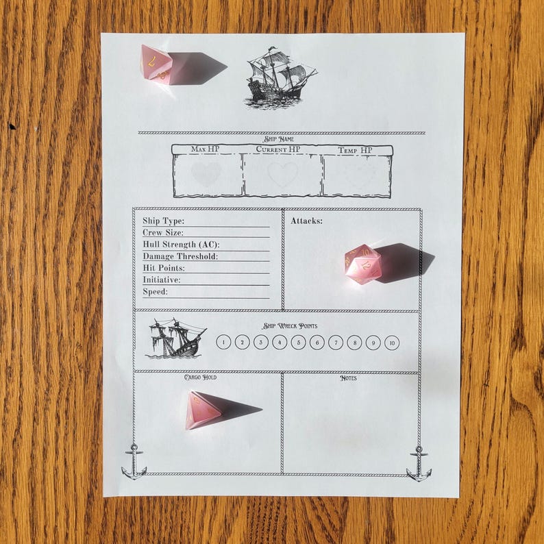 Printable Nautical Combat Player Guide (dnd) - Etsy