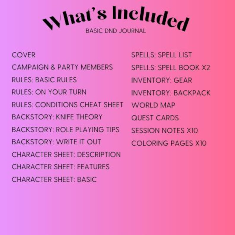 Printable Dnd Campaign Journal & Coloring Book, Dungeons and Dragons ...