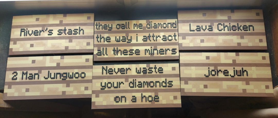 Minecraft Custom Sign | Gift | Toy | Minecraft Movie - Etsy