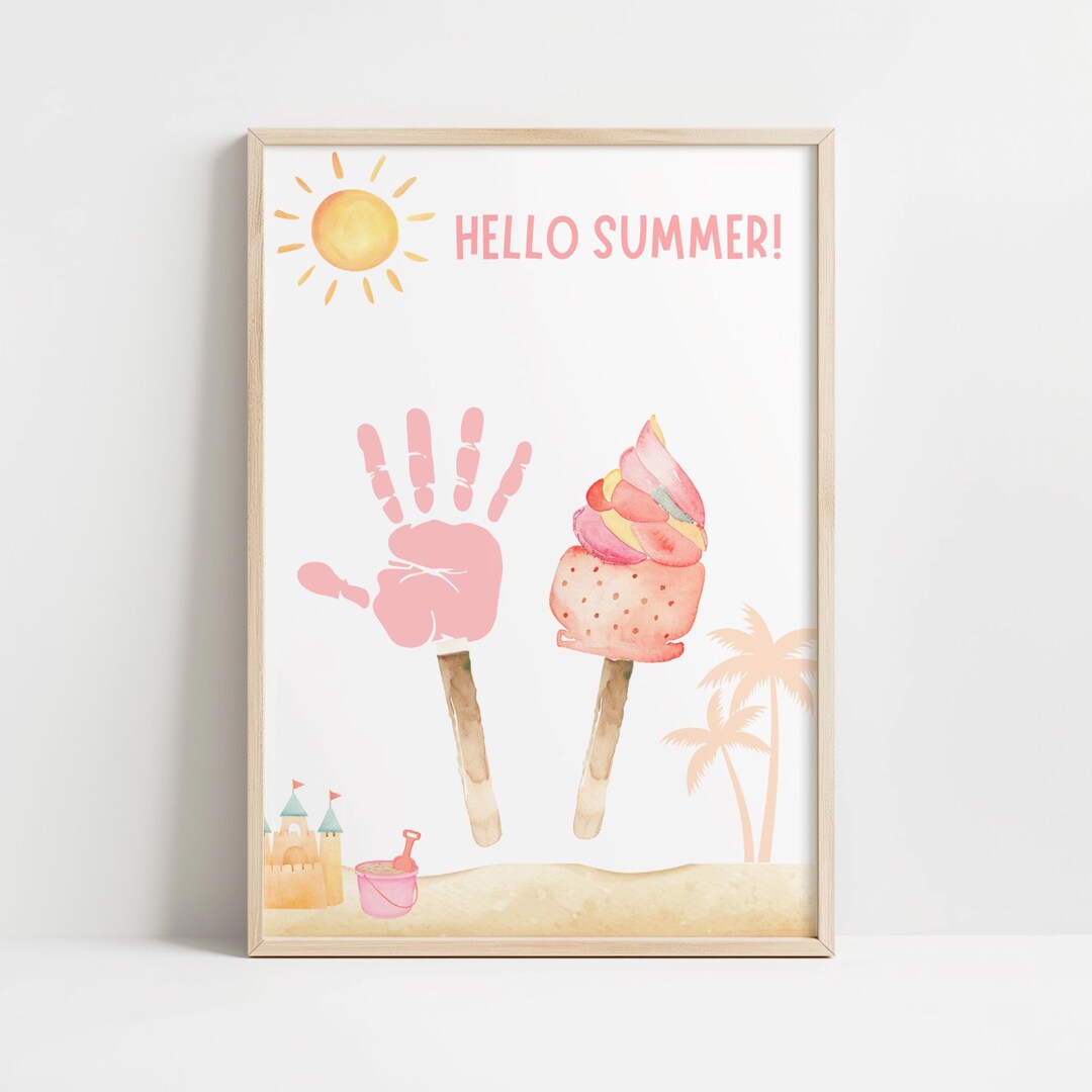 Preschool Handprint Template for Summer Handprint Crafts and Daycare ...