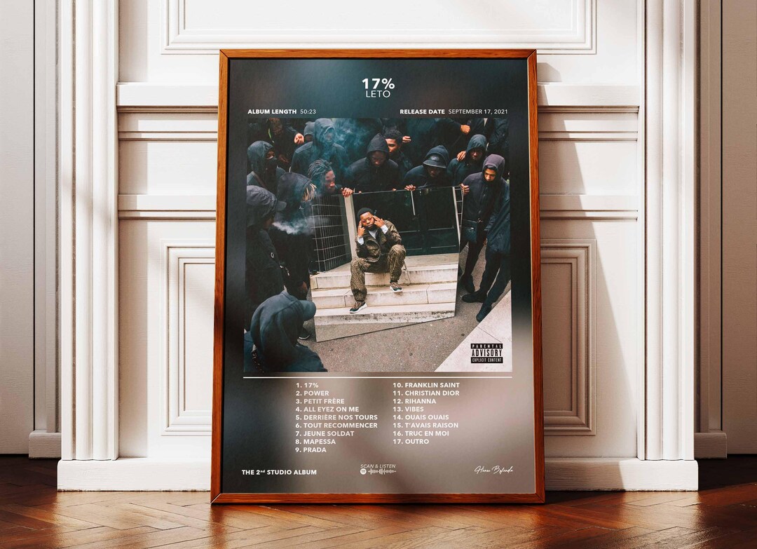 Leto 17% Album Poster | Leto Album Poster | Rap Album Poster | Album ...