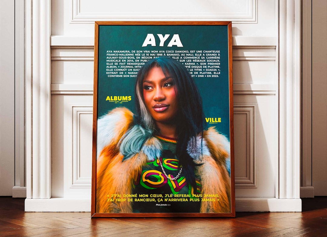 Aya Nakamura Poster | Aya Nakamura Poster | Rapper Poster | Music ...