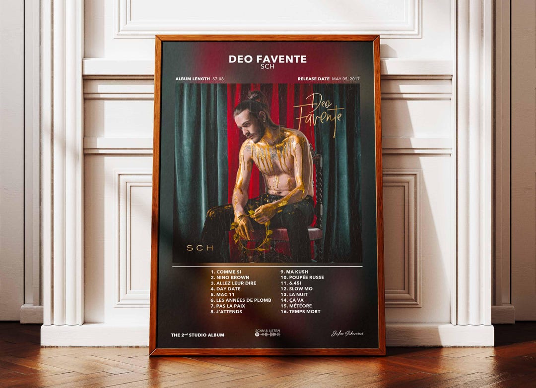 Album Poster Deo Favente SCH | Poster SCH Album | Rapper Poster | Album ...