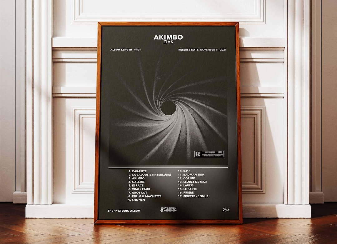 Poster Album Akimbo Ziak | Poster Ziak Akimbo Album | Affiche Rap Album ...