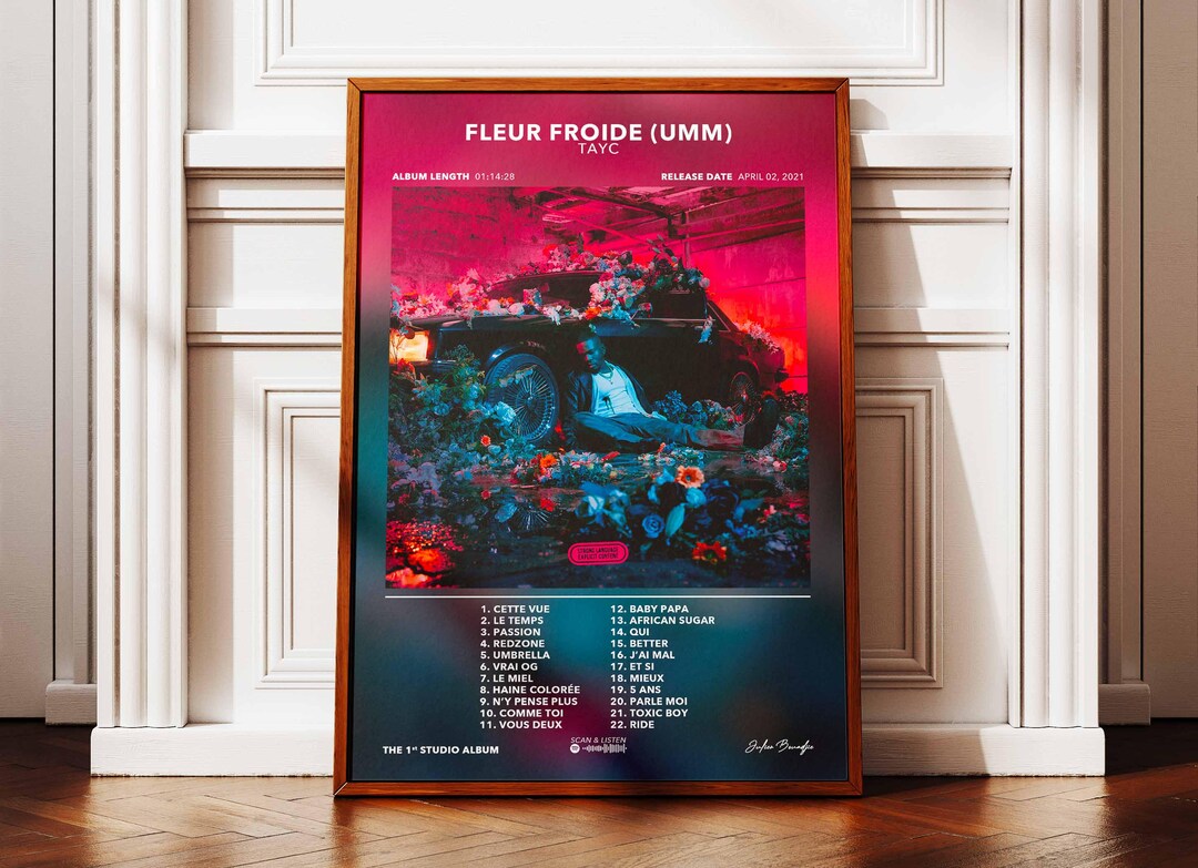 Tayc Cold Flower Album Poster | Tayc Album Poster | Album Poster ...