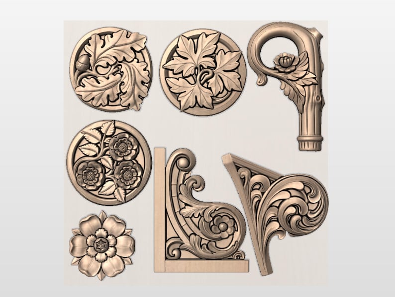 17 Gothic Romanesque 3D Models Bundle | CNC, Laser Engraving, 3D ...